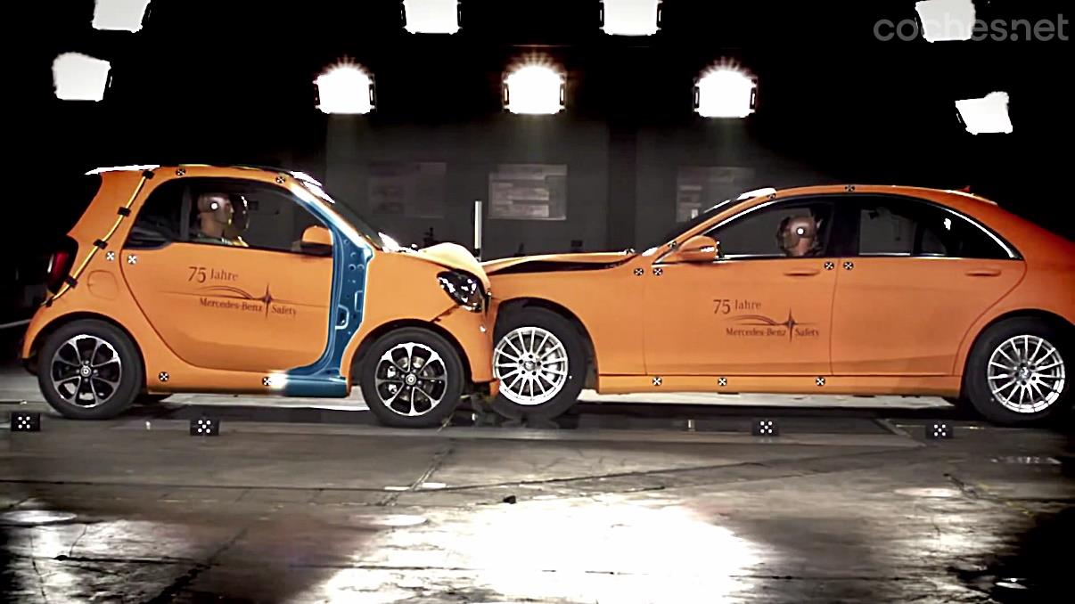 Crash Test: Smart Fortwo contra Mercedes Clase S | Noticias coches.net