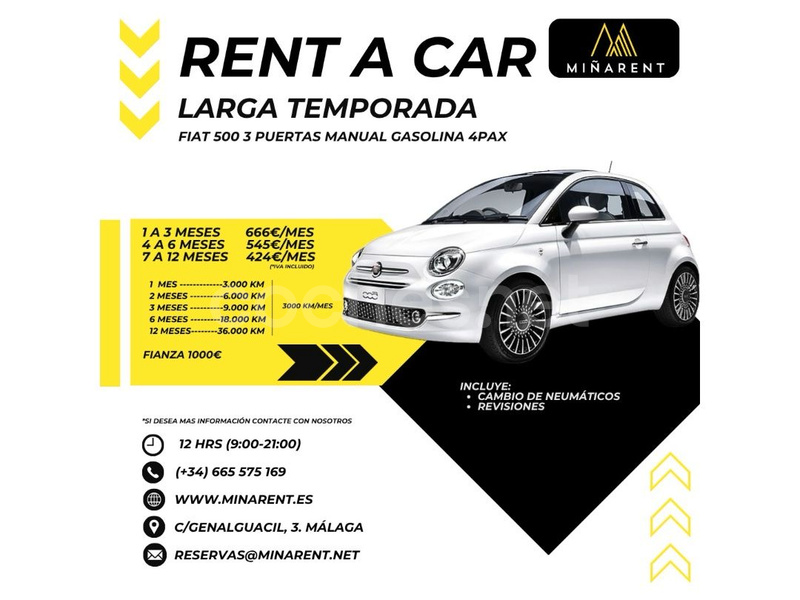 FIAT 500 Monotrim 1.0 Hybrid 70 CV - 424 €/mes | Coches.net